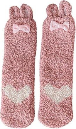 Generic Chaussettes Femme Chaussettes Chaudes Femme Chaussettes Thermiques Femme De Classique Hiver Motif Poup&eacute;e Mi-Mollet En Polaire &Eacute;paisse Douces Et D&eacute;cora