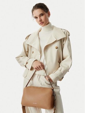 Calvin Klein Handtasche Webbing 2X Strap Lg Camera Bag LV04F3642G Beige