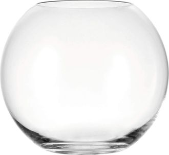 Leonardo Leonardo Boccia Glasvase rund, kugelförmige Deko-Vase in klassischem Stil aus Klarglas, Tischvase in modernem Design, Höhe: 17,5 cm, Durchmesser 20 cm