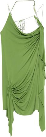 CHRISTOPHER ESBER robe asymétrique à fronces - Vert