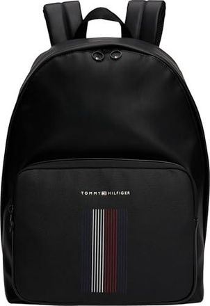 Tommy Hilfiger Men TH FOUNDATION DOME BACKPACK, Black, One Size