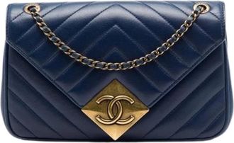 Chanel Sac bandouli&egrave;re vintage Pre-owned - Femme - Pre-owned - Bleu - Taille: ONE Size