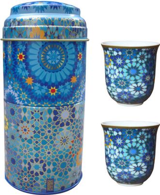 Images d'Orient Images dOrient POR-902012 Metalldose mit 2 Tassen