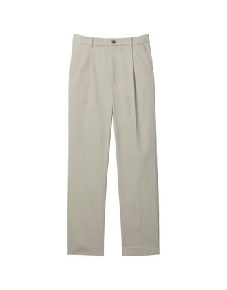 Calvin Klein Chino-Hose mit geradem Schnitt aus Baumwollsatin in Ancient Marble-Neutral