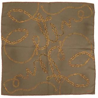 Celine Foulard en soie Pre-owned - Femme - Pre-owned - Brun - Taille: ONE Size