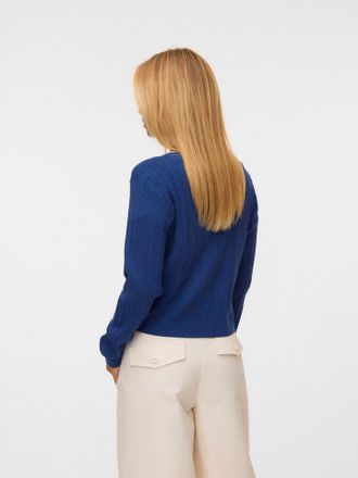 Vero Moda Strickjacke VMGOLD CABLE LS O-NECK CARDIGAN Viskosemischung, regular fit