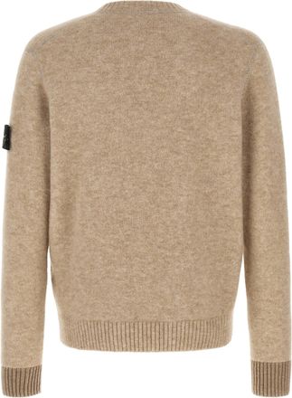 Stone Island Crew Neck Alpaca & Virgin Wool Sweater - Beige