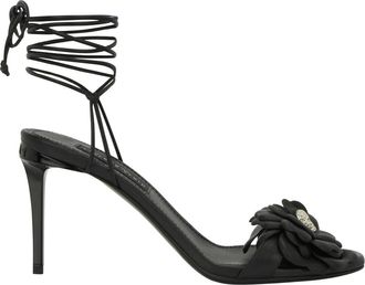 Philipp Plein Femme, Chaussures, Noir, Taille: 36 EU Sandales &agrave; Talons Hauts &agrave; Lacets Fleur 9