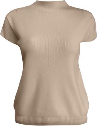Generic Femme Tee Shirt Grande Taille D&eacute;contract&eacute; Imprim&eacute; T-Shirt Top Manche Courte D&eacute;t&eacute; Amples Basique Tshirt Sport Chic Col en Rond Haut Tunique &Agrave; Manches C