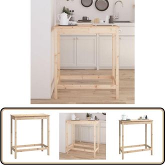 vidaXL Table de bar 100x50x110 cm bois massif de pin - Table Basse - Table Bistro - Table De Bar - Table En Bois - Table Design