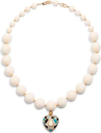 Valentino Garavani collier Coeur Royal - Blanc