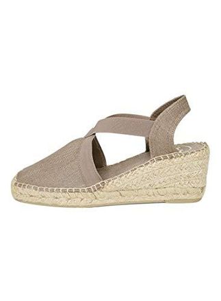 Toni Pons Espadrille Femme en Coton - TER - Taupe, 40 EU
