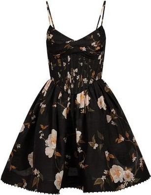Zimmermann Mini robe corset Ascent en lin et soie
