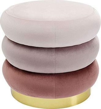 Kare Design Design Hocker Sandwich Rose, Pink, Samtoptik, Sitzhocker, Sitzbank für den Flur, Schlafzimmer, Büro, Kinderzimmer, 40x45x45 cm (H/B/T)