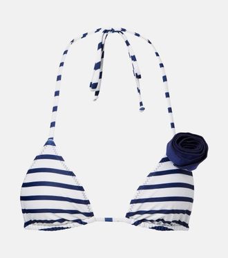 Same Swim Haut de bikini Rose 90s à fleurs