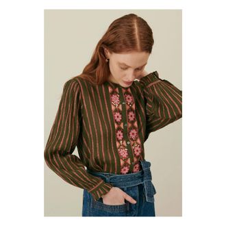 Louise Misha Blouse Jeannia M&eacute;tallis&eacute;e - Collection Femme Louise Misha