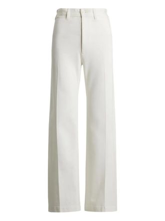Polo Ralph Lauren Ausgestellte High-Waist-Hose - Wei&szlig;