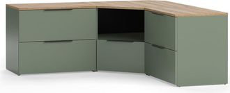 Vicco Wohnwand Wido, Gr&uuml;n, 3 Teile