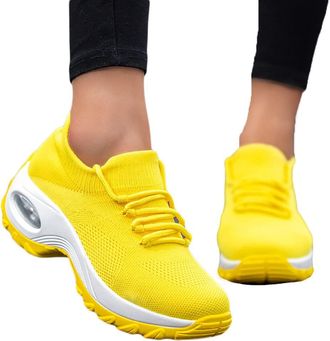 Minetom Sneaker Damen Mesh Laufschuhe Turnschuhe Sportschuhe Sneaker Running Tennis Schuhe Straßenlaufschuhe Dämpfung Leichtgewichts Atmungsaktiv Walkingschuh