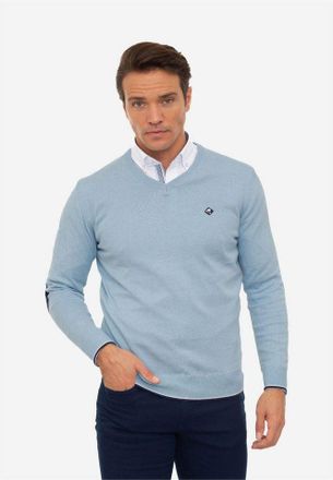Sir Raymond Tailor Strickpullover Appel mit farblich abgesetzten Ellenbogen-Patches