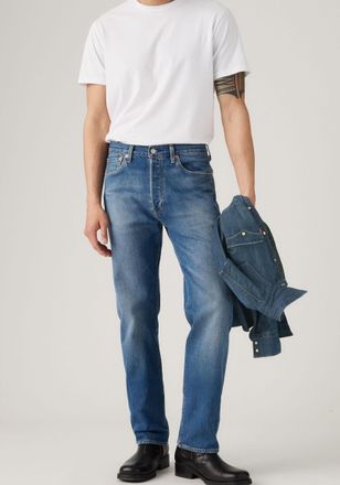 Levi's Straight-Jeans LEVIS 501 LEVIS ORIGINAL, Herren, Gr. 30, L&auml;nge 30, the fairway, Denim/Jeans, Obermaterial: 99% Baumwolle, 1% Elasthan, normal lang, Je
