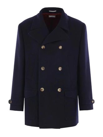 Brunello Cucinelli Manteau Court - Bleu