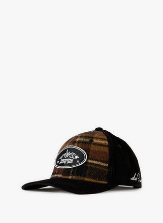 Les Deux Casquette bi-mati&egrave;re avec patch en laine m&eacute;lang&eacute;e