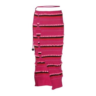 Jacquemus Femme, Jupes, Multicolore, Taille: 34 FR La Jupe Maille Concha Midi Skirt