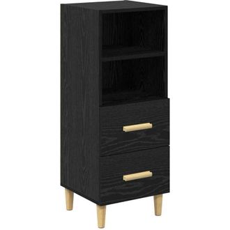 vidaXL Sideboard Schwarz Eichen-Optik 34 x 34,5 x 90 cm Holzwerkstoff vidaXL