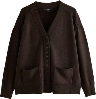 Next Strickjacke Superweiche Strickjacke mit V-Ausschnitt +Taschen (1-tlg)