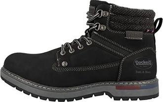 Dockers by Gerli Bottines Noires Homme Bottes lacées noir EU42 polyuréthane, semelles en caoutchouc