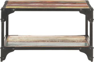 Generic Rustikaler Couchtisch aus Holz mit 2-stufiger Aufbewahrung, Industrieller Cocktailtisch mit Metallrahmen, Vintage-Akzenttisch Im Used-Look für das Woh