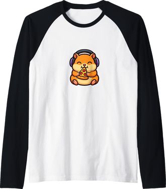 Hello Kitty Gaming Hamster Pizza Headset Kawaii S&uuml;&szlig; Humor Gamer Raglan