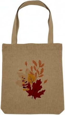 Fabulous Sac Shopping Tote Bag Aspect Lin - Automne Minimaliste Foret Chene Saison - Sac de Courses Toile Epaisse 360g Beige Naturel Cabas Port&eacute; Epaule Solide 