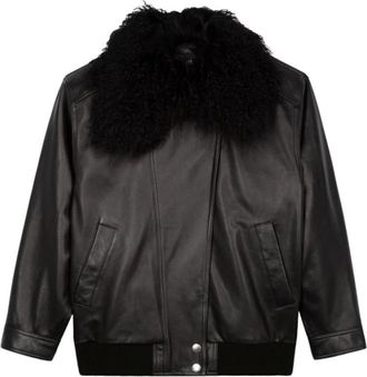 The Kooples Femme, Vestes, Noir, Taille: 40 FR Blouson Cuir