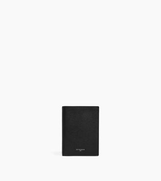 Le Tanneur Grand portefeuille vertical zipp&eacute; Lucien en cuir grain&eacute;