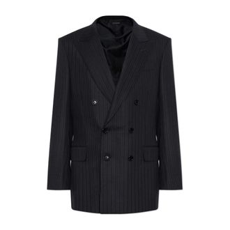 Tom Ford Zweireihiger Blazer mit geschlossenen Revers - - Jackets - Herren - Schwarzk - L