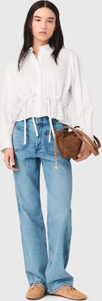 Maje Gerade Jeans Mit Ketten - Blau - Maje