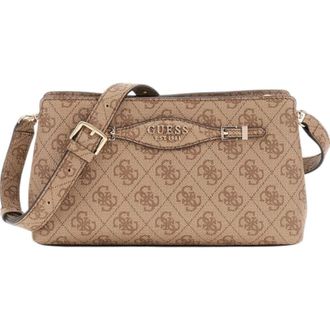 Guess Femme, Sacs, Brun, Taille: ONE Size Katya Crossbody Top Zip