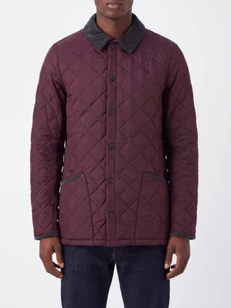 Barbour Kurze, wasserdichte Steppjacke aus Baumwolle mit Samtkragen