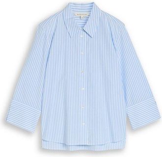 Tom Tailor Langarmbluse Blusen & Shirts Popeline Hemdbluse mit 3/4-Arm