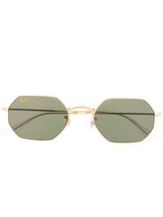 Ray-Ban lunettes de soleil &agrave; monture ovale - Or