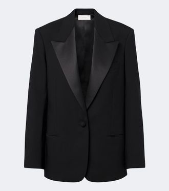 The Row Smokingjacke Jona aus Wolle mit Satin