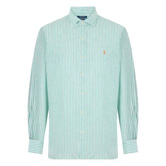 Polo Ralph Lauren Leinenhemd - - Shirts - Herren - Gr&uuml;n - XL