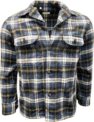 Salvatore Piccolo Homme, Chemises, Multicolore, Taille: XL Sby305-Cu Veste-Chemise en Flanelle