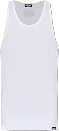 Dsquared2 Homme, Tops, Blanc, Taille: M Top style lingerie &agrave; encolure ronde