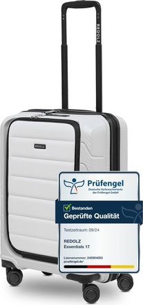 Redolz Kleiner Handgep&auml;ck-Koffer mit Laptopfach | Cabin-Trolley 40 x 23 x 55 cm & Front&ouml;ffnung | Ultra-leicht nur 2,8 kg f&uuml;r Damen & Herren | 4 Doppelrollen 