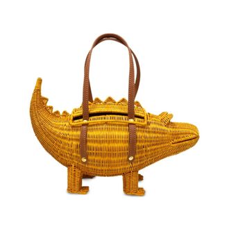 Serpui Serpui, Femme, Sacs, Jaune, Taille: ONE Size Top Handle Wicker Bag