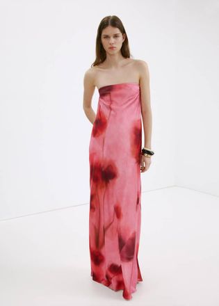 Mango Robe bustier &agrave; fleurs rose pastel - Femme - XS - MANGO