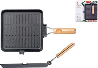 hOme Home 2600 Grillpfanne, Gusseisen, Schwarz